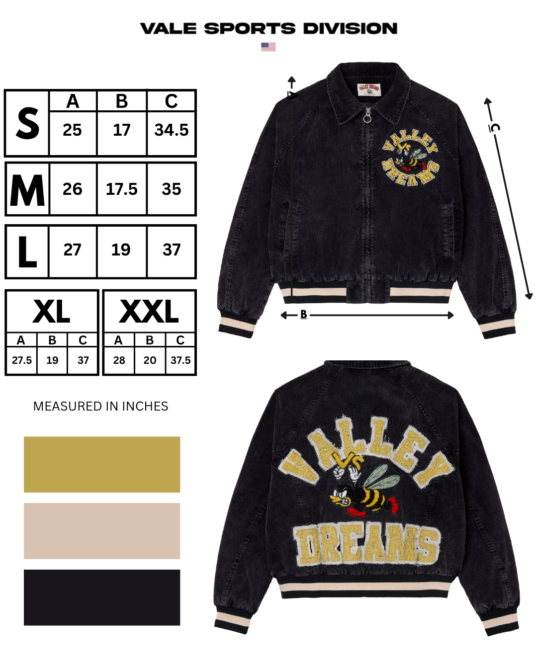 ANGRY BEE JACKET [BLACK] – Vale Houston Flagship