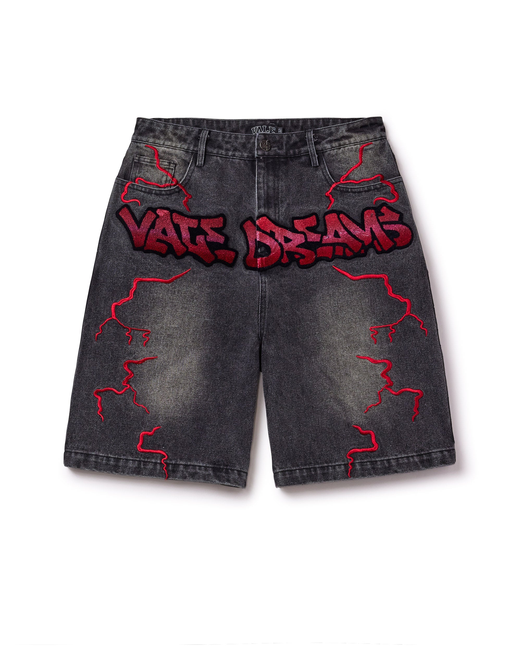 BLACK GRAFFITI JORTS – Vale Houston Flagship